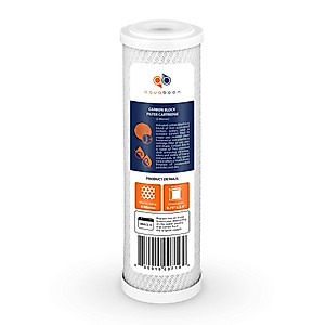 Aquaboon Universal 5 Micron 10 x 2.5 inch Cartridge, Replacement Filter Set with Sediment & Carbon Filters for Standard 10" Housings, Compatible: DWC30001, FXWTC, WHEF-WHWC, WHKF-WHWC, Pentek DGD, RFC
