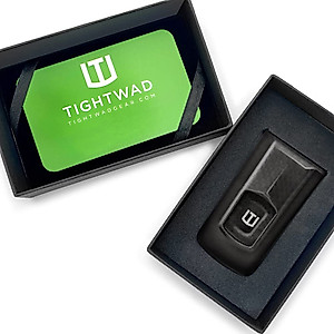 The Tightwad Carbon Fiber Money Clip - Lightweight Minimalist Slim Wallet for Men - Front Pocket Cash and Credit Card Holder - Carbon Fiber Small Mens Wallets