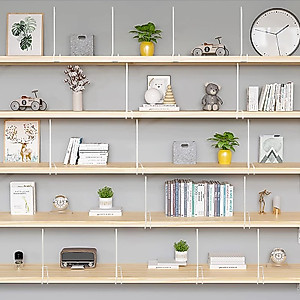 LQQBOX Shelf Dividers for Closet Organization, 8 Pack Metal Closet Shelf Dividers, Closet Shelf Organizer for Wood Closet Separator