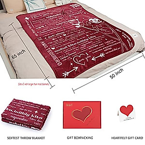 Gifts for Mom, I Love You Blanket 100 Languages Soft Fleece Blanket Mom Gifts from Daughter Son Valentines Day Gifts for Women Wife Birthday Gift Throw Blanket 65”x 50”