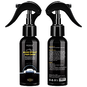 Nano Spray for Cars, 2pcs Car Scratch and Mark Repair Nano Spray, Repair of Fine Scratches and Polishing Spray, Protection&Swirl Waterless Detailer Spray for Car Detailing 120ML×2