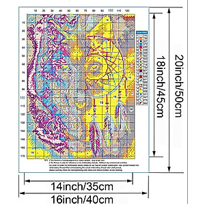 shuizemu Custom Stamped Cross Stitch Kit Stitch Your Photo Create Your Own Memory Counted Cross-Stitch Personalized Embroidery Kit for Baby Pets or Family (15.75" X 19.69"/40cm X 50cm)