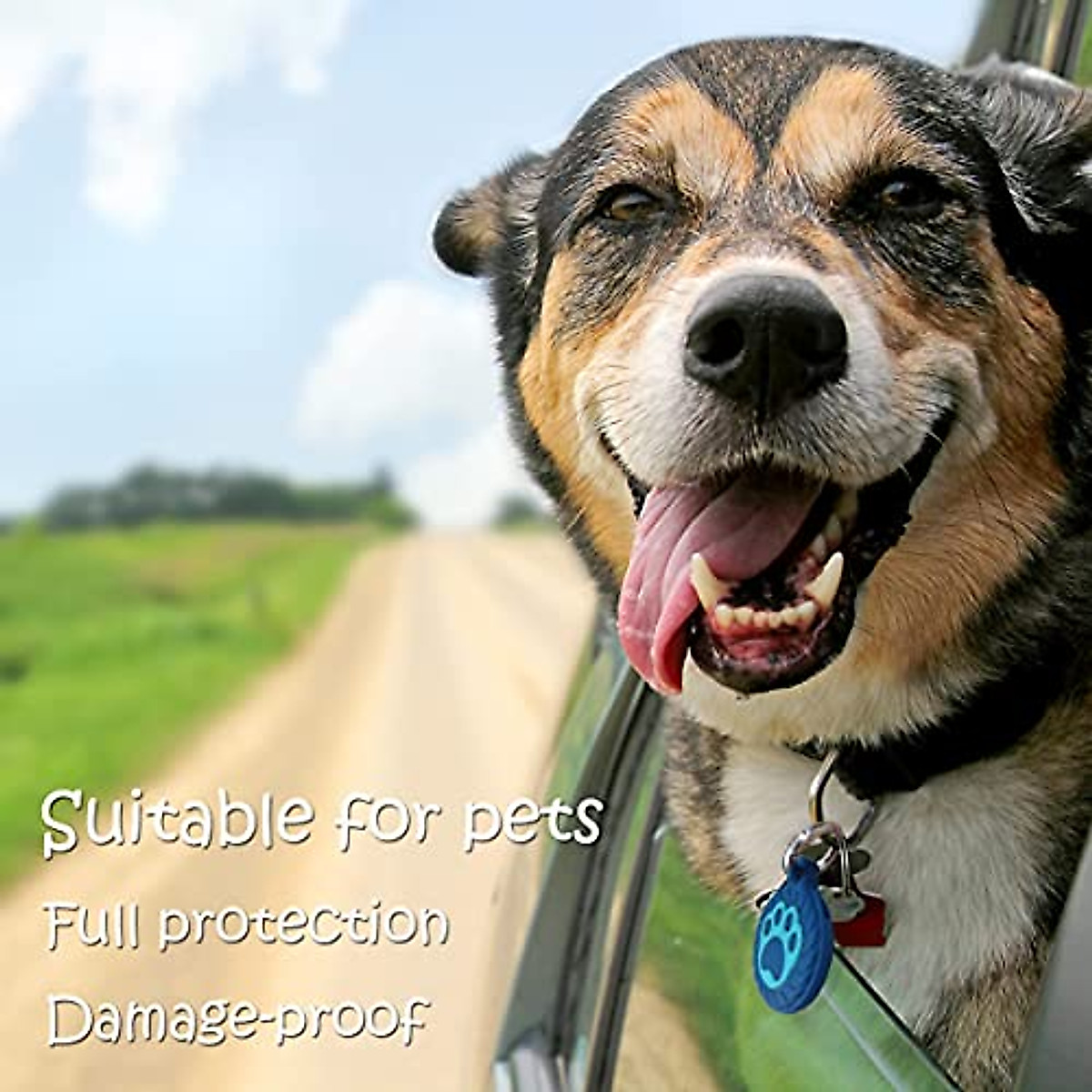 OwXiX Apple AirTag Cases Airtag Keychain Holder for Dog/Cat,Anti-Scratch Skin Cover&Water Resistant Silicone Protective Case for AirTag GPS Tracking with Keychain(2 Pack)