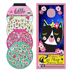 L O L LOL Dolls Accessory Set for Girls 16 Pc Bundle with LOL Dress Up Accessories for Kids and Toddlers, 300 Stickers, and Door Hanger (LOL Dolls Party Favors) Lol Dolls gift set