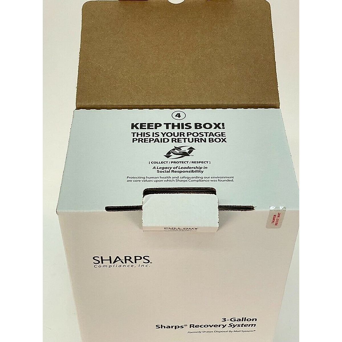 Sharps Compliance 13000-008 Sharps Recovery System 3 gal Needle Disposal Container, English, 15.34 fl. oz., Plastic, 1 x 1 x 1