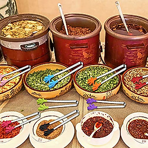 Shindel Silicone Mini Tongs, 8PCS Kids Tongs Cooking Tongs, Kitchen Gadgets