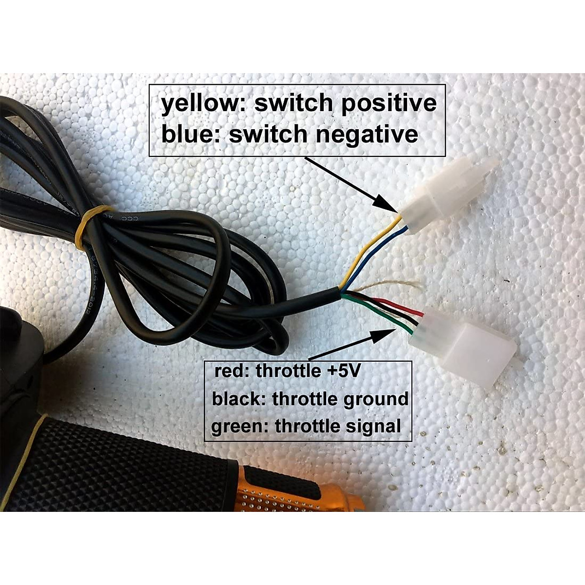 L-faster 24V/36V/48V Electric Bike Throttle Grip Electric Scooter Battery Voltage Indicator Power Key Locker Accelerator