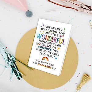 Nchigedy Cute Thank You Card for Him Her, Appreciation Card for Coworker Boss Teacher Doctor, Friendship Card for Friend Bestie, Thank You for Being Your Incredible Self