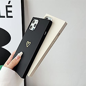 Cocomii Square Case Compatible with iPhone 13 Mini - Silicone, Slim, Matte, Soft Touch, Love Hearts, Fingerprint Resistant, Anti-Scratch, Shockproof (Antique White)