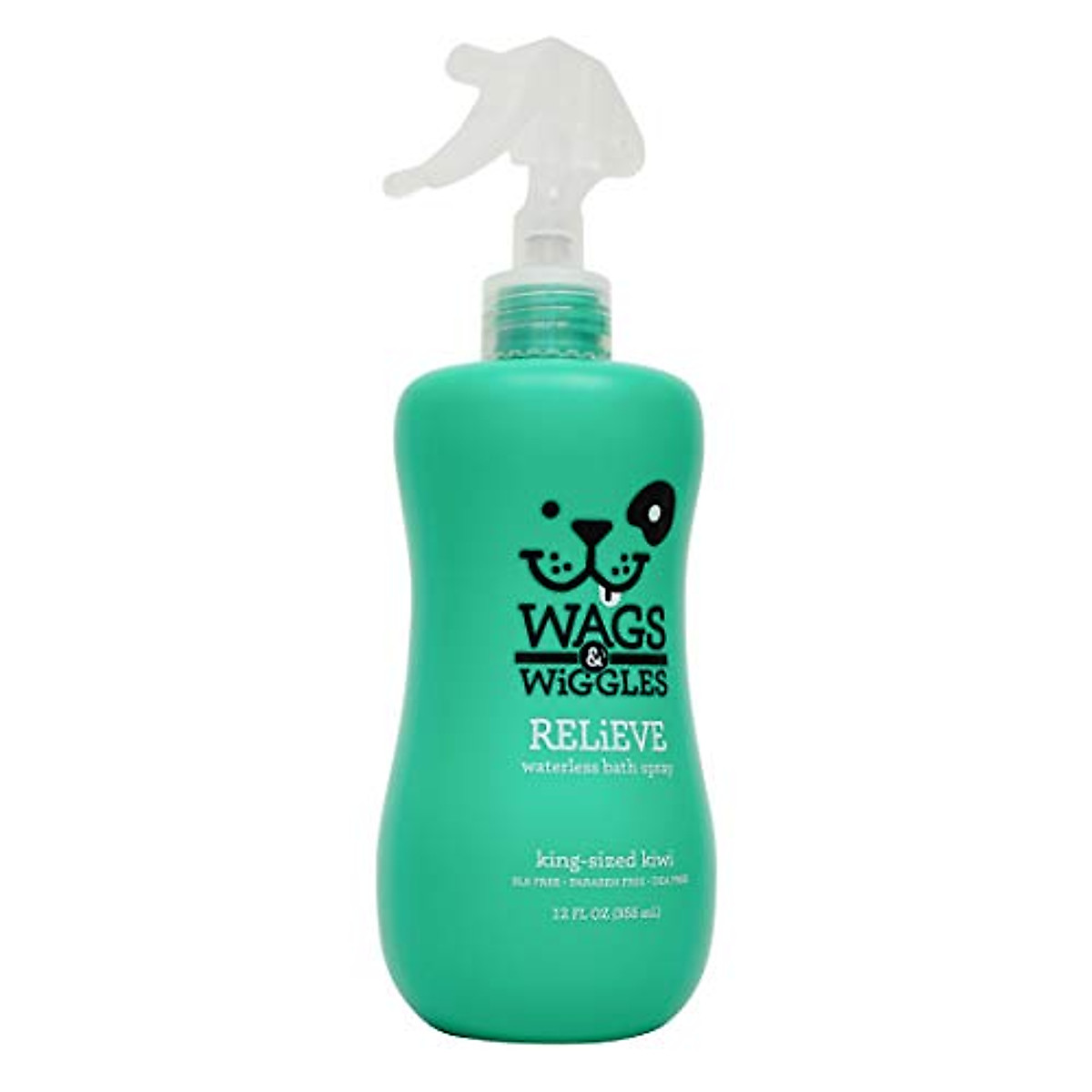 Wags & Wiggles Relieve Anti-Itch Spray for Dogs | Waterless Dry Shampoo for Dogs With Dry, Itchy, Or Sensitive Skin | Kiwi Scent Your Dog Will Love, 12 Ounces, Anti-Itch Spray - Kiwi