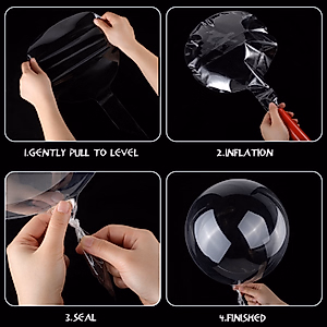 30 Pcs Clear Balloons, Pre Stretched 8 24 36 Inch Bobo Balloons Large Clear Balloons for Stuffing Transparent Latex Balloons Kids' Party Balloons for Easter, Wedding,birthday Party Decorations