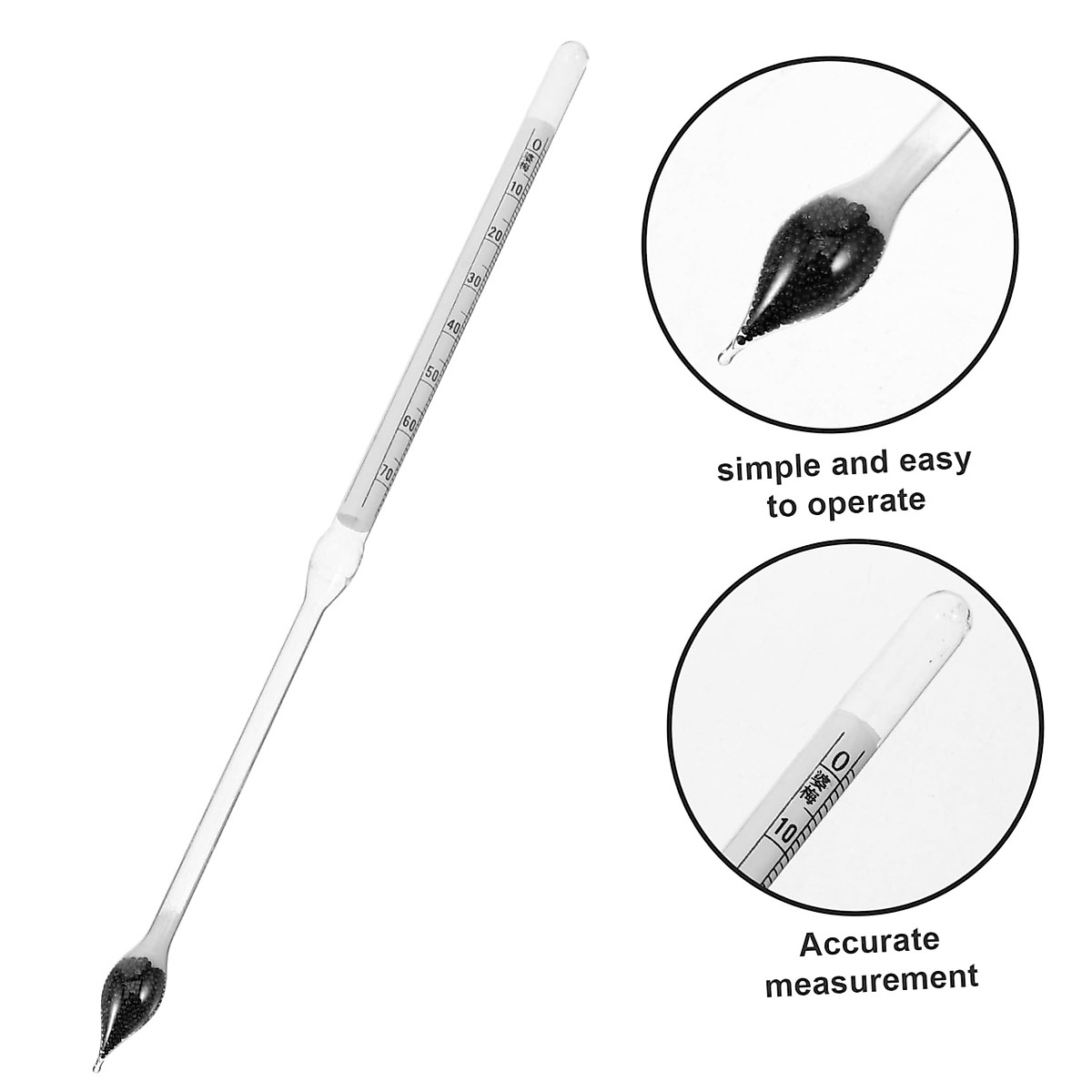 Hohopeti Hydrometer Salt Gauges Densitometer for Fish Tank Salt Water Gravimeter Salt Measurements Liquid Measurements Aquarium Areometer Salt Scales Salinometer Measure Gauges Glass
