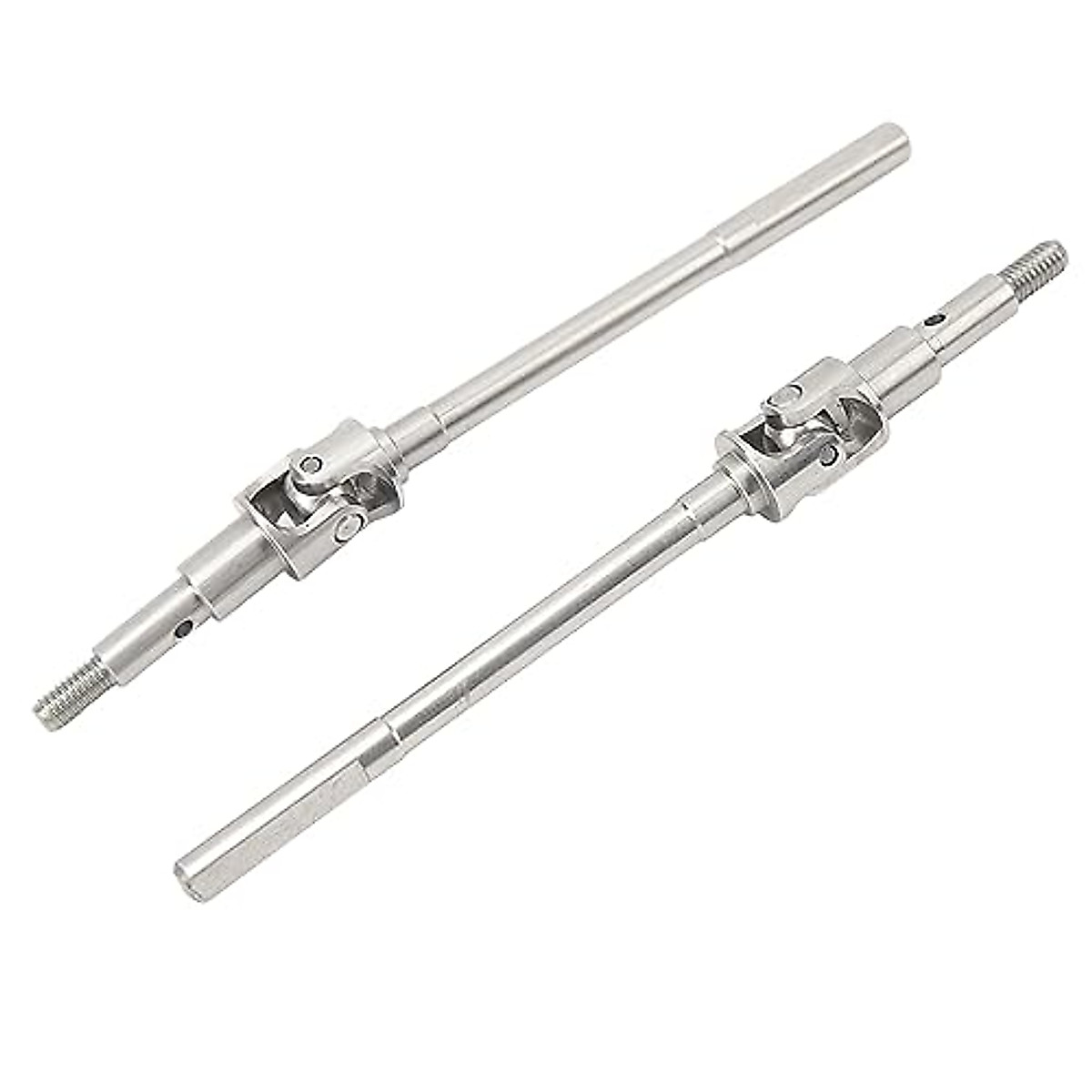Alaaner 2PCS RC Car Front Axle Drive Shaft Set Stainless Steel RC Front CVD Drive Shaft Upgrades Parts for FMS 1/10 Remote Control Car Silver