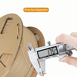 PLA Wood Fill 3D Printer Filament, WISDREAM Neatly Wound PLA Filament 1.75mm 1kg(2.2 lbs), with Real Wood Powder, Fit Most FDM 3D Printers,