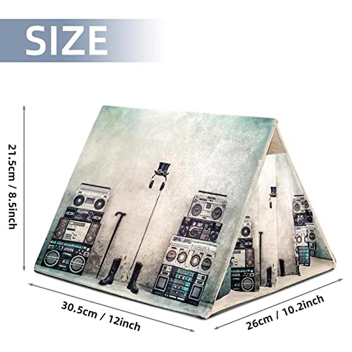 Y-DSIWX Guinea Pig House Bed, Rabbit Large Hideout, Small Animals Nest Hamster Cage Habitats Old Radio Pattern