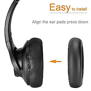 Life Q30 / Q35 Earpads - defean Replacement Ear Cushion Foam Cover Ear Pads Compatible with Anker Soundcore Life Q30 / Q35 BT Headphones, Softer Leather,High-Density Noise Cancelling Foam (Black)