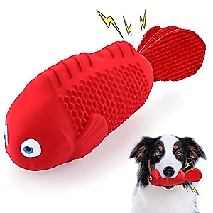 Tough Squeaky Dog Toys for Aggressive Chewers Large Breed, Dog Chew Toys, Super Chewer Dog Toys, Rubber Dog Toys for Large Dogs, Durable Dog Toys for Medium Dogs, Upgraded Indestructible Dog Toys