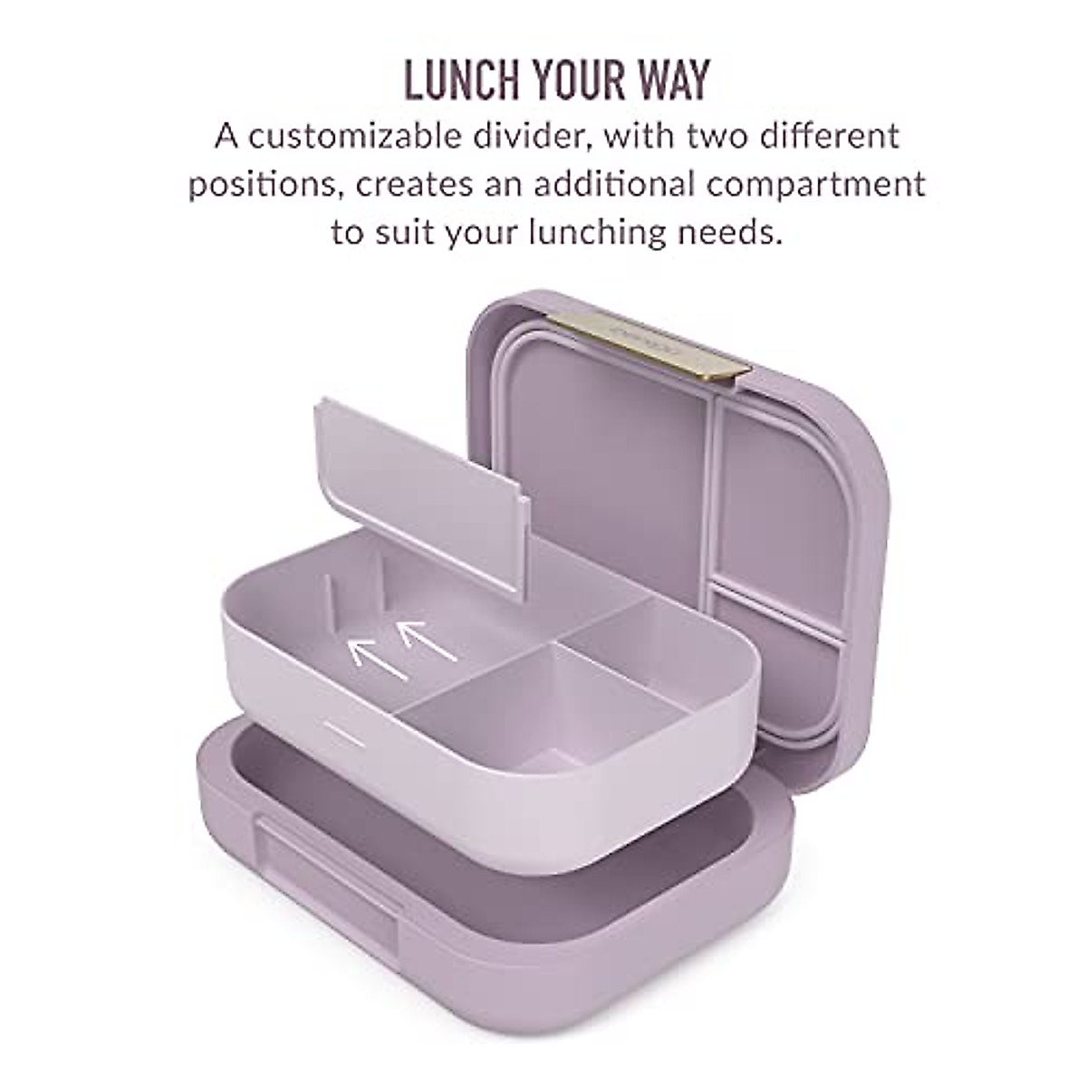 Bentgo® Modern - Versatile 4-Compartment Bento-Style Lunch Box, Leak-Resistant, Ideal for On-the-Go Balanced Eating - BPA-Free, Matte Finish and Ergonomic Design (Orchid)