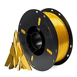 FilaBees PLA 3D Printer Filament, PLA Filament 1.75mm Dimensional Accuracy +/- 0.02 mm, 1kg Spool (2.2lbs),1.75 mm, Fit Most FDM Printer,Silk Gold