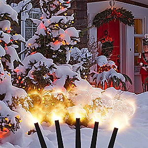 signmeili Solar Snowman Lights, Waterproof Solar Snowman Ground Plug Lights, Energy Saving and Easy to Install, Lamps for Home, Pathway, Garden Stakes