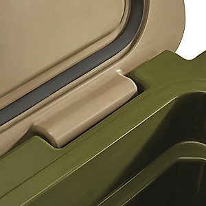 Guide Gear Ice Chest Camping Cooler Large and Rotomolded 90 Quart, Grizzly Bear Resistant Tan/Green