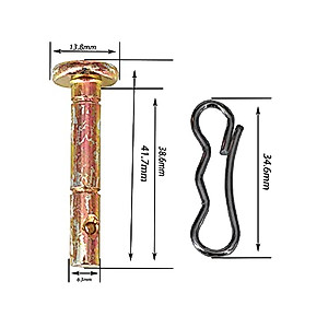 Dokili 20 pcs Shear Pins + 20 pcs Cotters Pins for 738-04124A Cub Cadet MTD Troy Bilt 714-04040 738-04124 Snowblowers Replacement