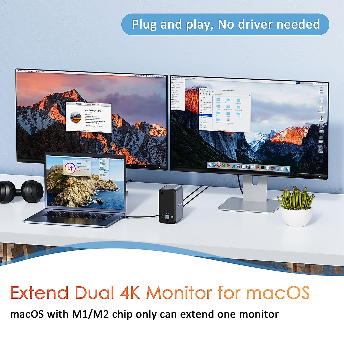 USB C Docking Station Dual Monitor for MacBook Pro, 15 in 2 USB C Laptop Docking Station Dual Monitor HDMI for MacBook Pro/Air with 2 4K HDMI Display, 6 USB A,USB C, SD&Micro SD,LAN, 87W PD 3.0