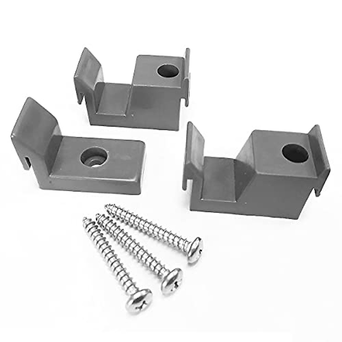 Gordon Glass® Gray Jamb Guide and Bumpers for Sliding Shower Doors - Kit