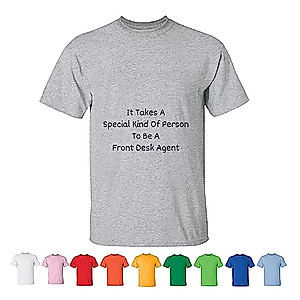 Special Person Gift for Front Desk Agent Receptionist Coworker Humor Men Women White Gray T shirt
