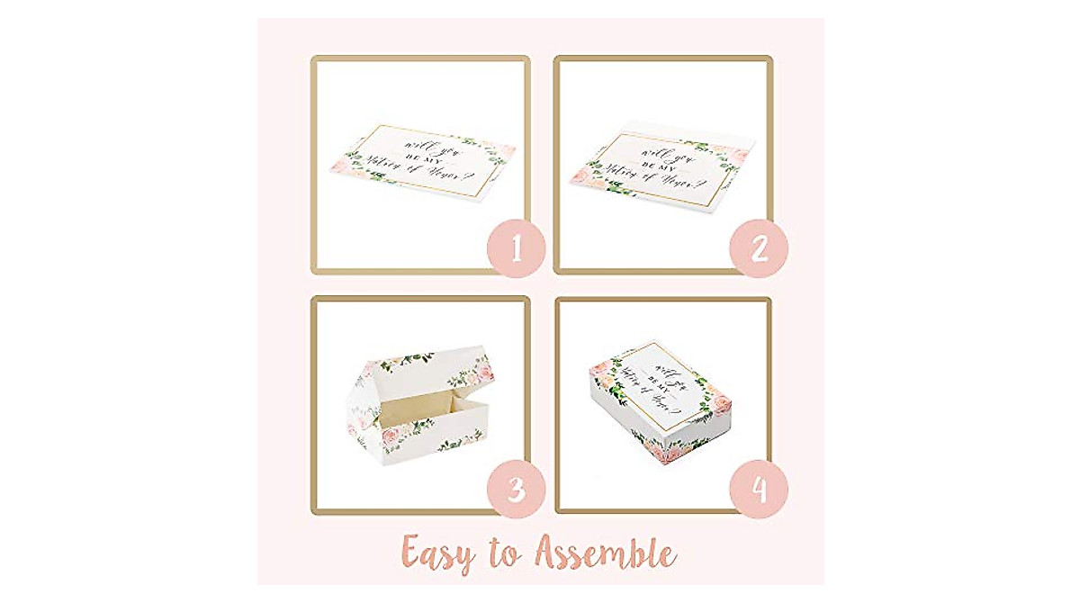 Matron of Honor Proposal Box - Elegant Floral Gift from Pop Fizz Designs