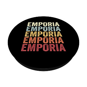 Emporia Virginia Emporia VA Retro Vintage Text PopSockets Swappable PopGrip