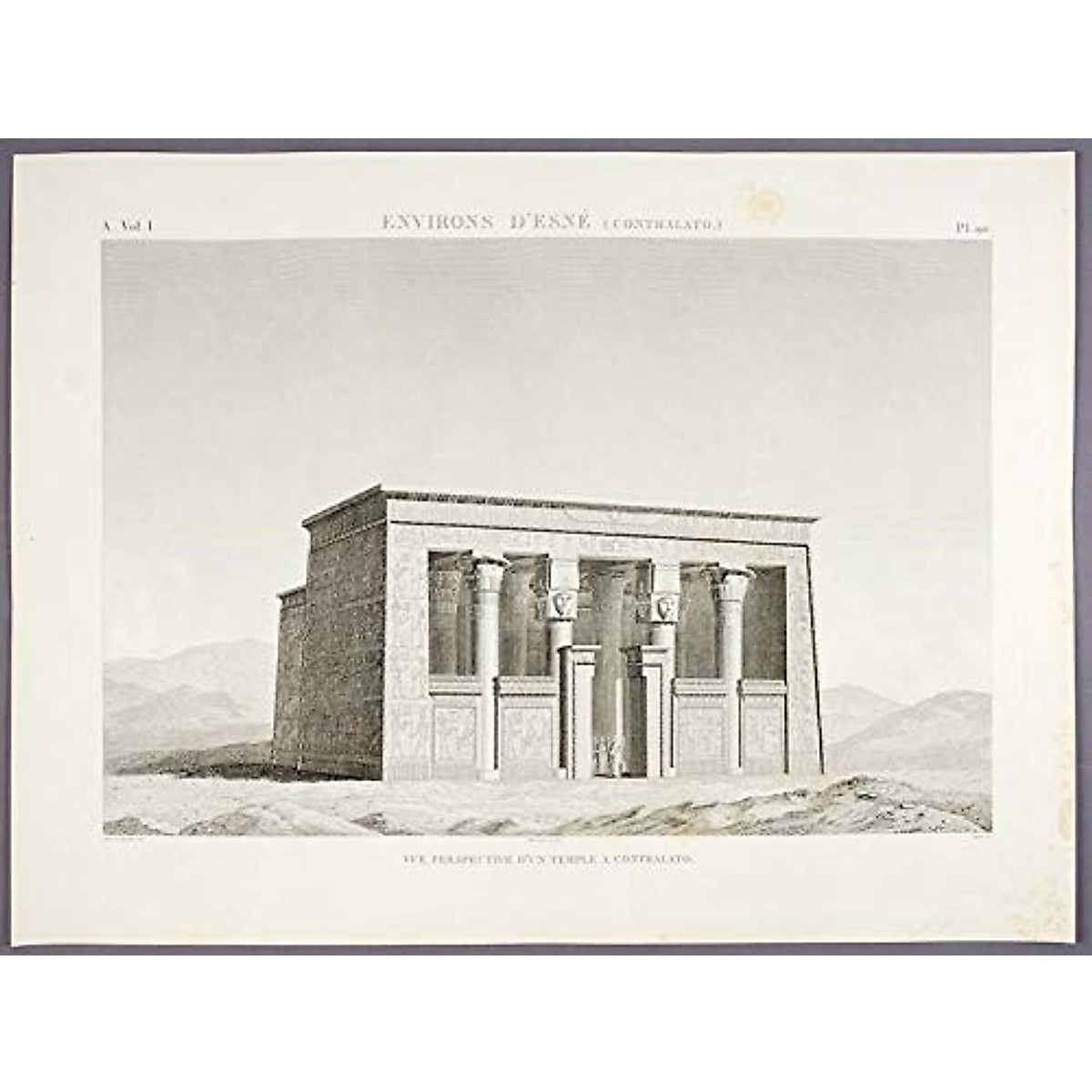 Environs d'Esne (Contralato) Vue Perspective d'un Temple a Contralato.