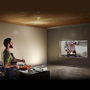 2022 New Upgrade Epson EpiqVision Flex CO-FH02 Full HD 1080p Smart Streaming Portable Projector, 3-Chip 3LCD, 3,000 Lumen Color/White Brightness, Android TV, Bluetooth, 5W Speaker, Home Entertainment