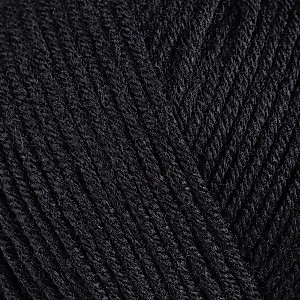 5 Skein (Pack) Total 8.8 Oz. Gazzal Baby Cotton Each 1.76 Oz (50g) / 150 Yrds (165m) Soft, Fine Baby Yarn, 60% Cotton (Black - 3433)