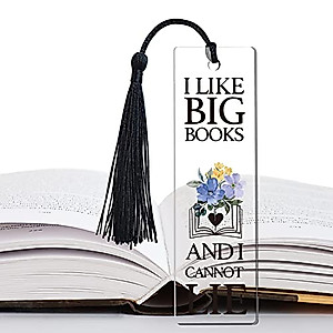 Funny I Like Big Books Cannot Lie Flower Inspirational Bookmark Gifts for Women Lovers Girls Daughter Bookworm Lovers Friend Sister Book Female Sister Gifts Friendship Gifts