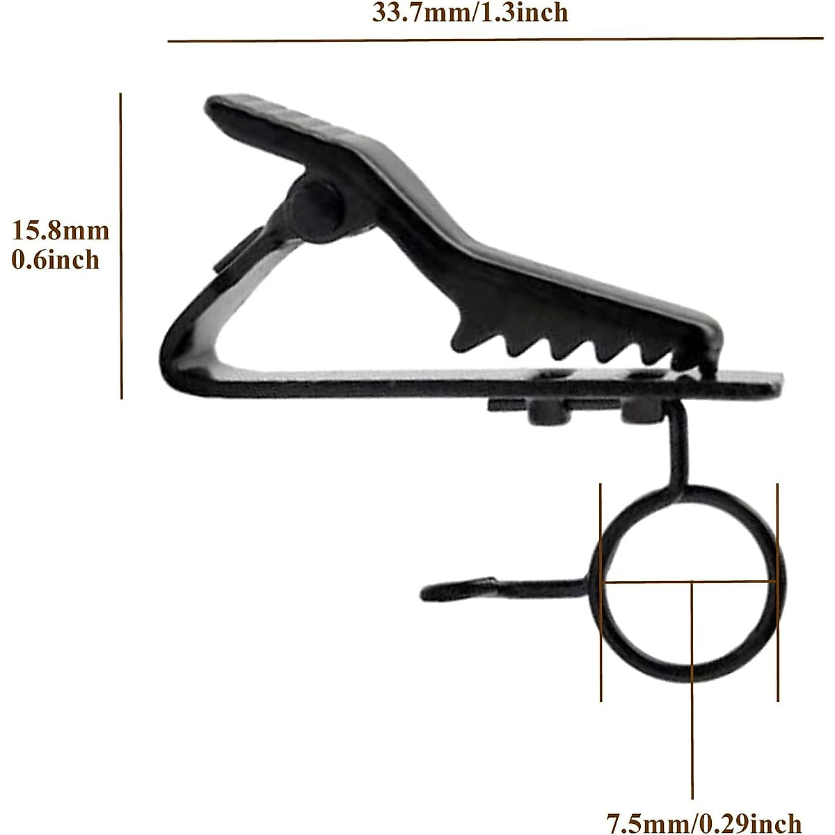 BLUPLE 3 Pieces Lavalier Microphone Metal Tie Clips, 3 Pieces Lapel Mic Windscreen Foam Covers (Clip-6mm, 3pcs,Black)