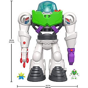 Fisher-Price Imaginext Preschool Toy Disney Pixar Toy Story Buzz Lightyear Robot Playset with Spaceship for Pretend Play Kids Ages 3+ Years