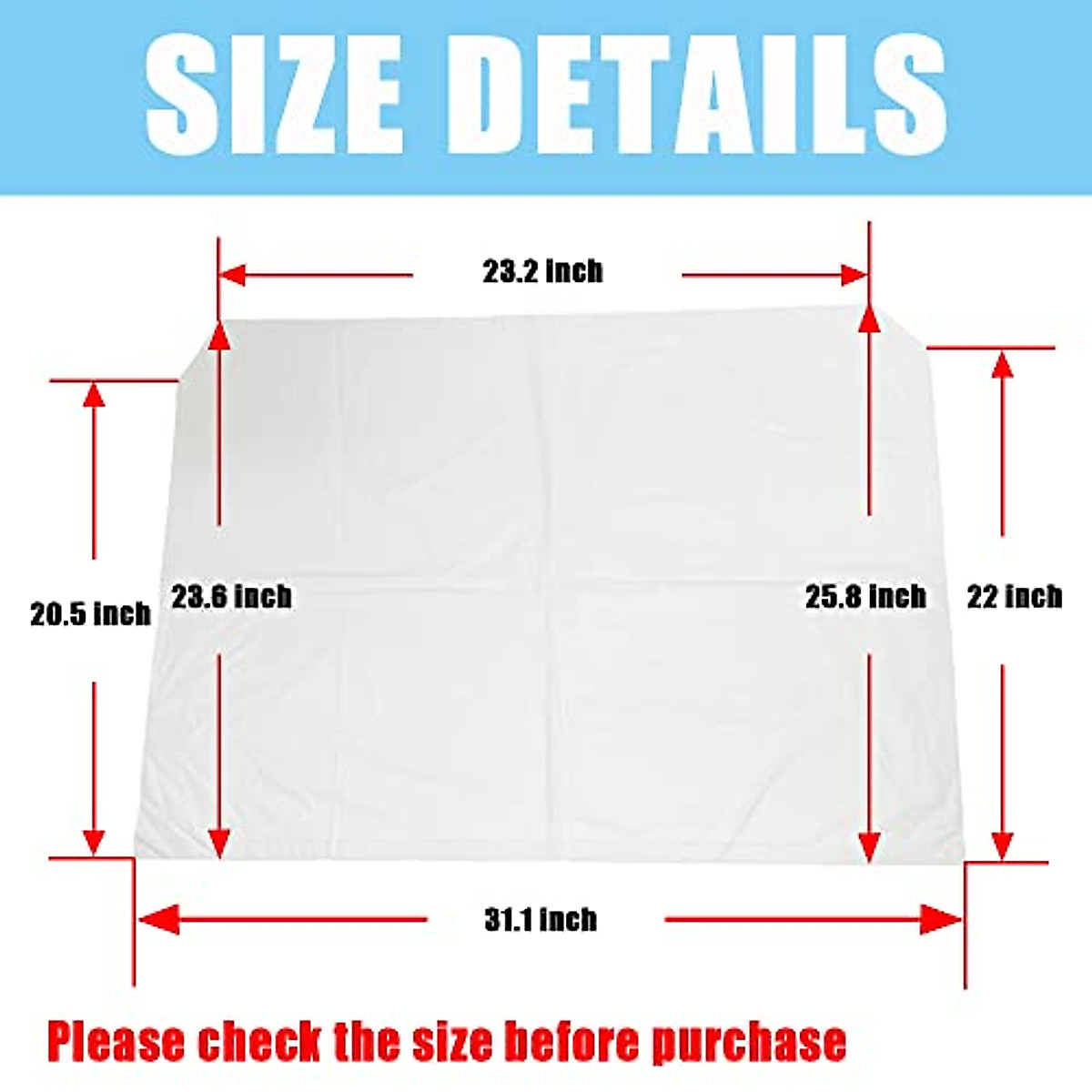 Microscope Dust Cover Compatible with 3.5X-180X, 3.5X-90X, SW-3T24Z - Lab lensmeter Instruments Accessories, PVC, Extra Large, 31.1"x23.2"x20.5"