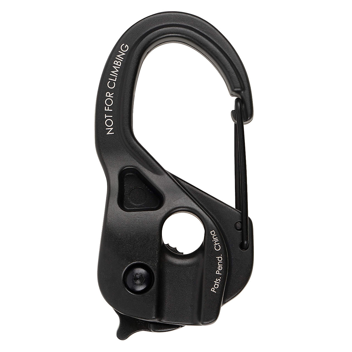 Nite Ize CamJam XT Aluminum Rope Tightener, Large - Versatile Tie Down Cam Mechanism with Carabiner Clip - Secure Hiking Gear Essential - Rope Tie Down Accessory - Large, Black