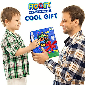 Fidget Toys 100 Pack,Big Pack Fidget Toys 100pcs for Kids,Best Fidget Sensory Toys Bulk,Classroom Treasure Box Toys,Party Favors Goodie Bags Filler, Easter Stocking Stuffers for Boys and Girls