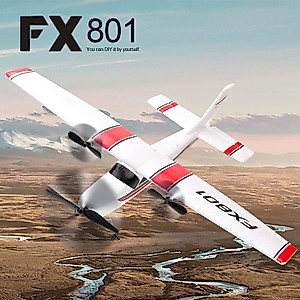 GoolRC FX801 RC Airplane, 2.4GHz 2CH Remote Control Airplane, EPP Foam RC Plane, Fixed Wing RC Aircraft, Easy to Fly RC Glider Toys for Kids, Boys and Beginners with 2 Batteries