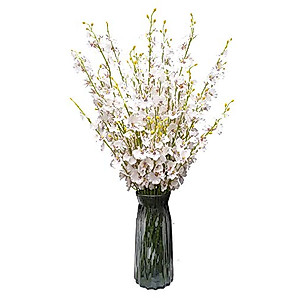 OMUYGDD Silk Flowers in Bulk Wholesale Artificial Orchids, 12 Pcs (Each 38.5”), for Wedding Festive Party Home Office Decoration, Not Include Vase