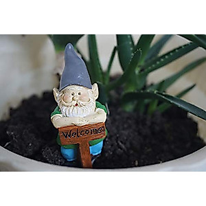 MUAMAX Miniature Gnome Figurines Set of 3 Small Gnomes Sets for Fairy Gardens Gnomes Gifts Gnome Garden Accessories
