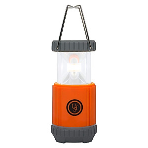 UST Ready LED Portable 250 Lumen Water Resistant Collapsible Lantern with Hook for Camping, Hiking, Emergency and Outdoor Survival, Gray, One Size (20-02196)
