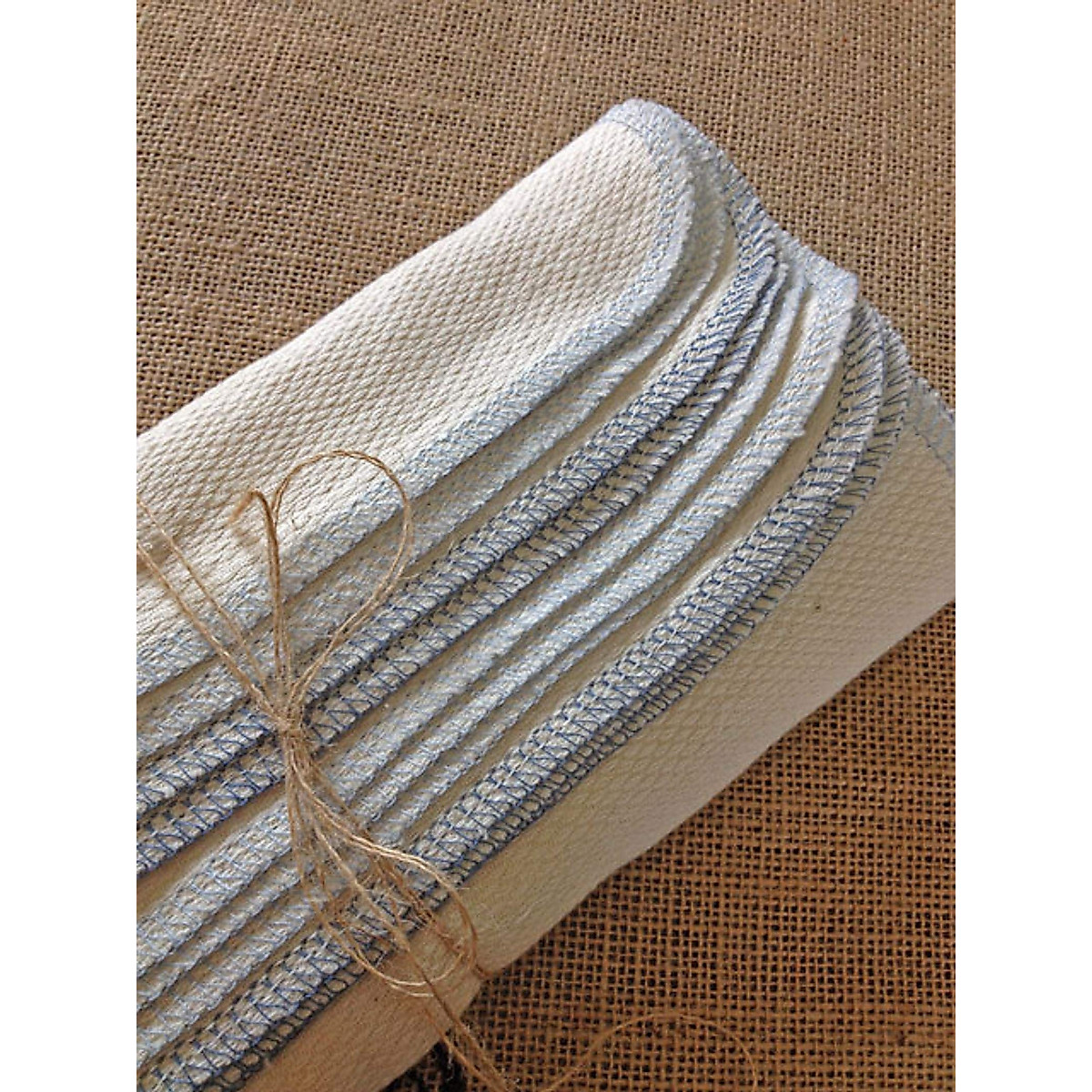 Winter Chill Blue Natural Reusable Paperless Towels - One Dozen washable reusable paper towels for kitchen, Eco Friendly Sustainable Washable Paper Towel roll, paperless paper towels reusable napkins
