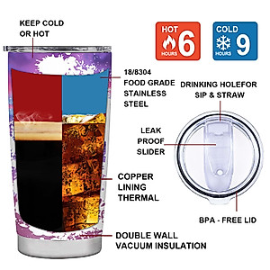 Rudicaxi Beach Tumbler Gifts for Women, Best Beach Themed Gift Ideas for Beach Lover, Beach Cup for Girls Friends Sister Daughter, Life is the Better at the Beach 20oz Stainless Steel Tumbler