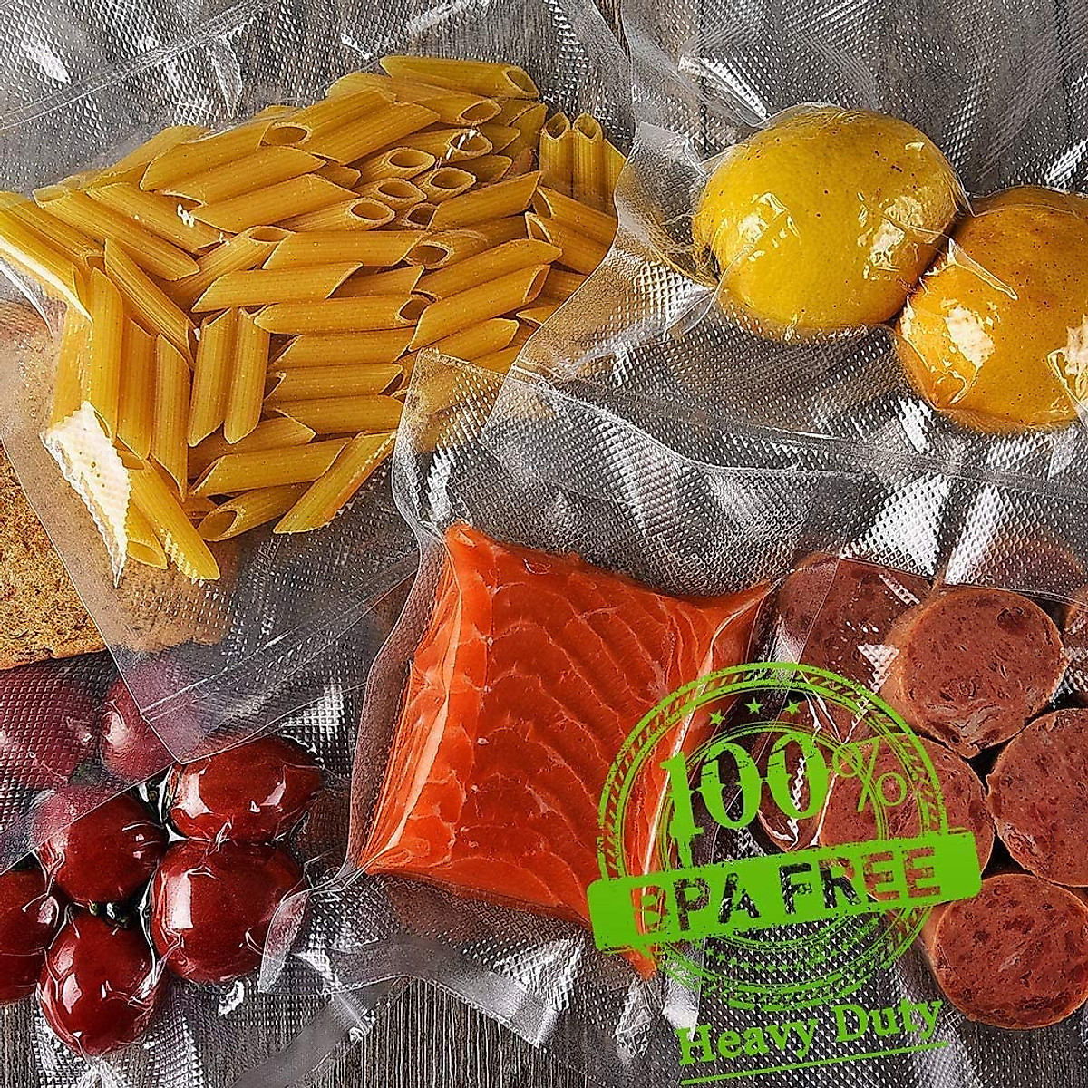 Vacuum Sealer Bags for Food，Food Saver Bags Rolls,11"x50'Rolls 2 Pack,Commercial Grade, Heavy Duty, BPA Free,Great for Vac Storage