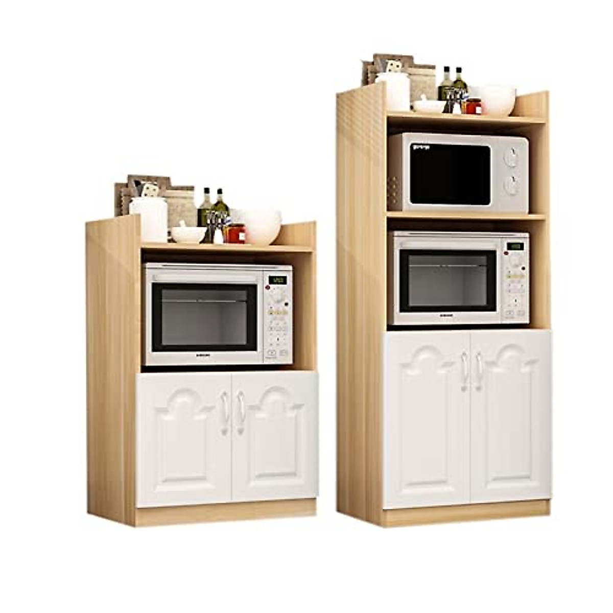 WAOCEO Sideboard Sideboard Cabinet Modern Simple Oven Cabinet Multifunctional Storage Locker Side Cabinet Cupboard Kitchen Shelf Double Door Buffet Cabinet (Size : Small)