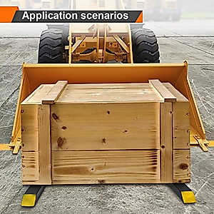 Clamp-On Pallet Forks 60" Total Length 4000 LB Capacity Heavy Duty Front Loader Forks for Loader Bucket Skid Steer Tractor