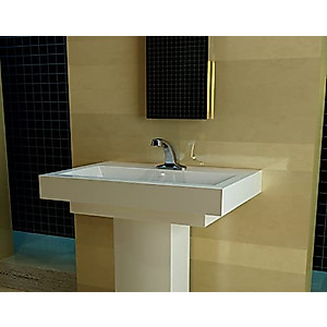 Zurn Z6915-XL-MV AquaSense Centerset Sensor Faucet with 0.5 GPM Aerator, Mixing Valve, and 4" Deck-Mount Spout in Chrome